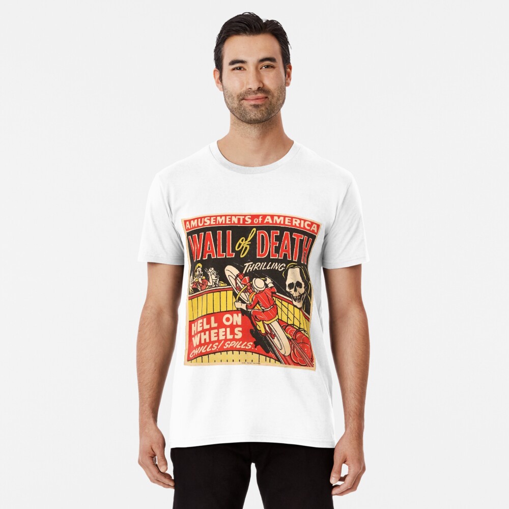 "Retro Wall Of Death Poster" Sticker for Sale by DukeGroovy | Redbubble