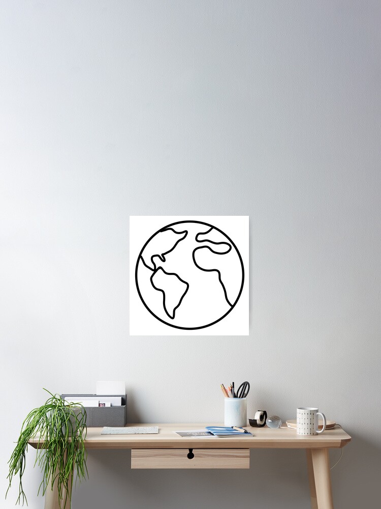 "Simple Earth Icon" Poster for Sale by anne-dromeda | Redbubble