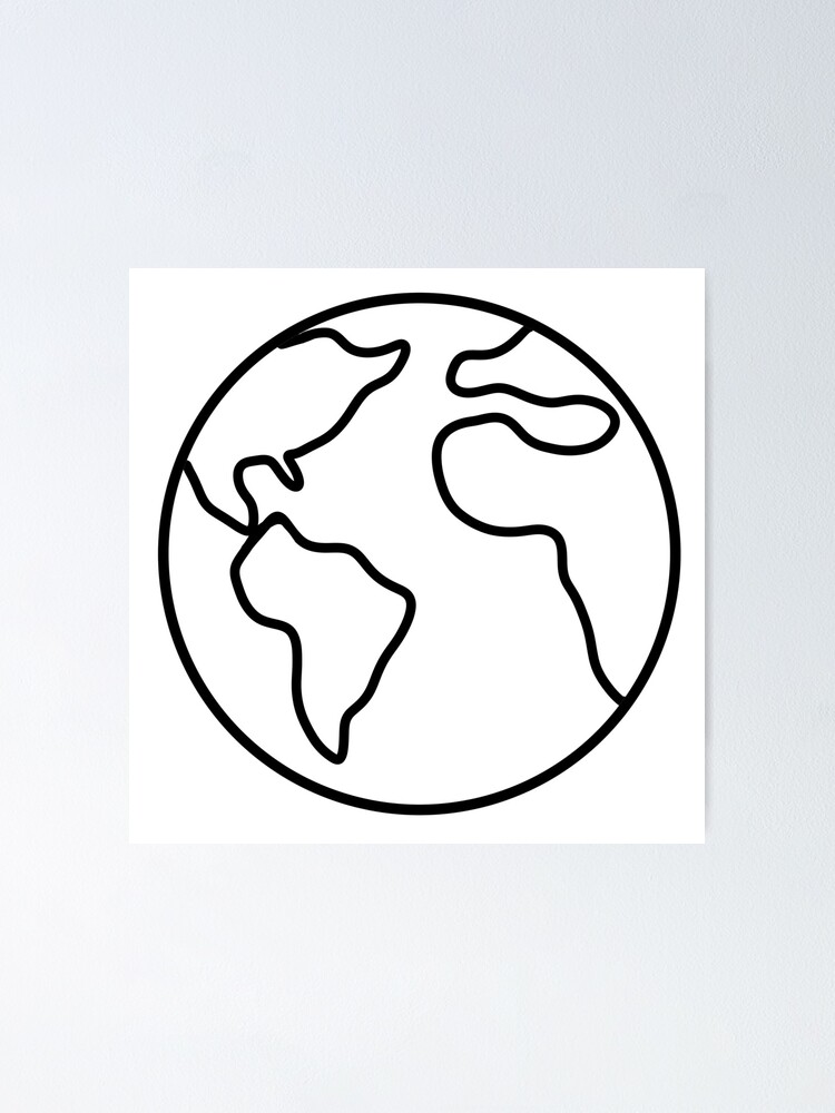 "Simple Earth Icon" Poster for Sale by anne-dromeda | Redbubble