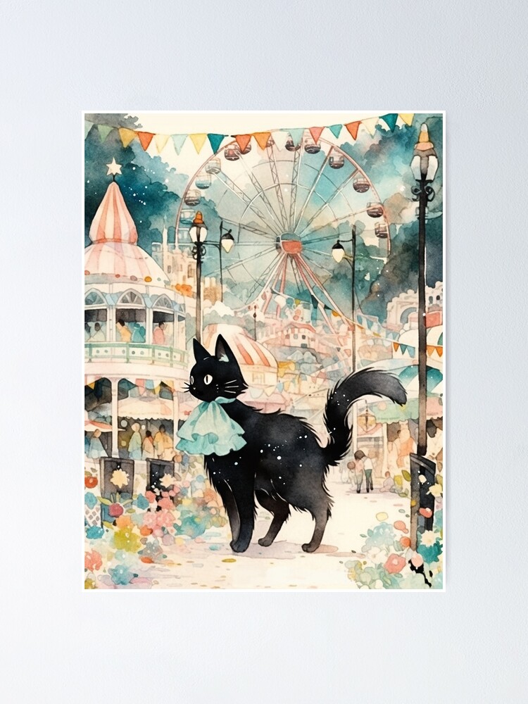 "The Carnival Cat" Poster for Sale by negAIprincess | Redbubble