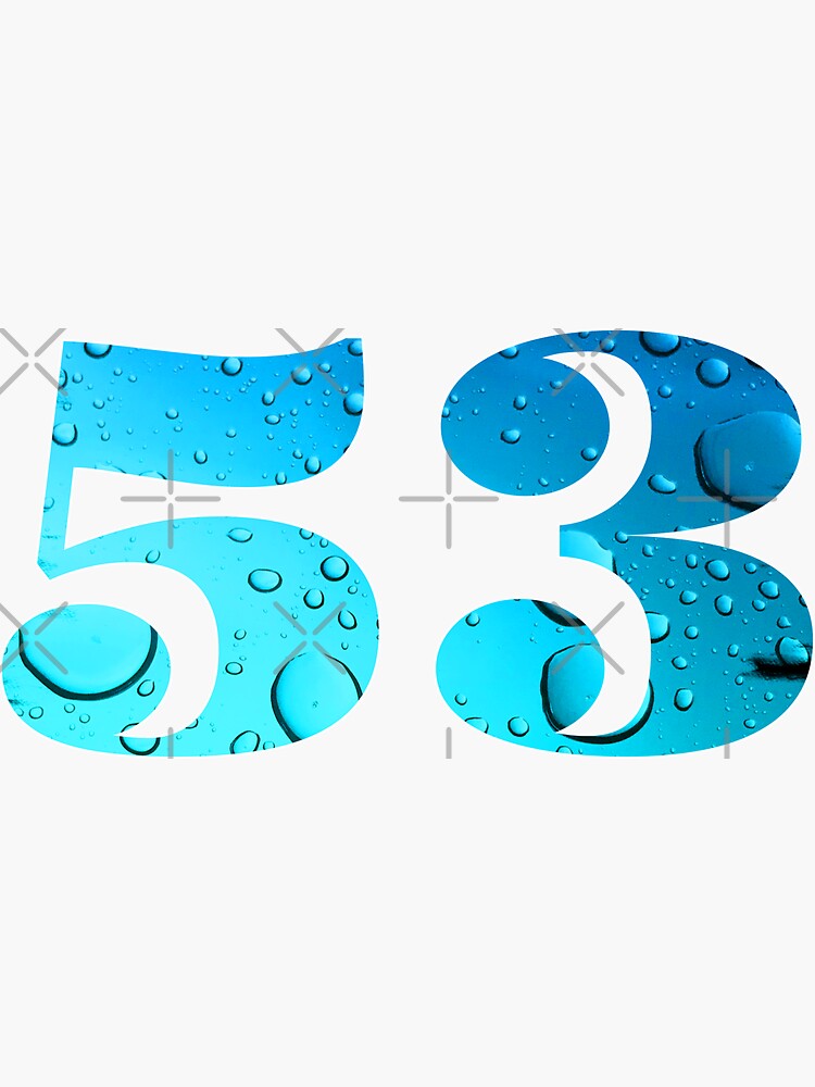 "Number 53" Sticker for Sale by NumbersFort | Redbubble