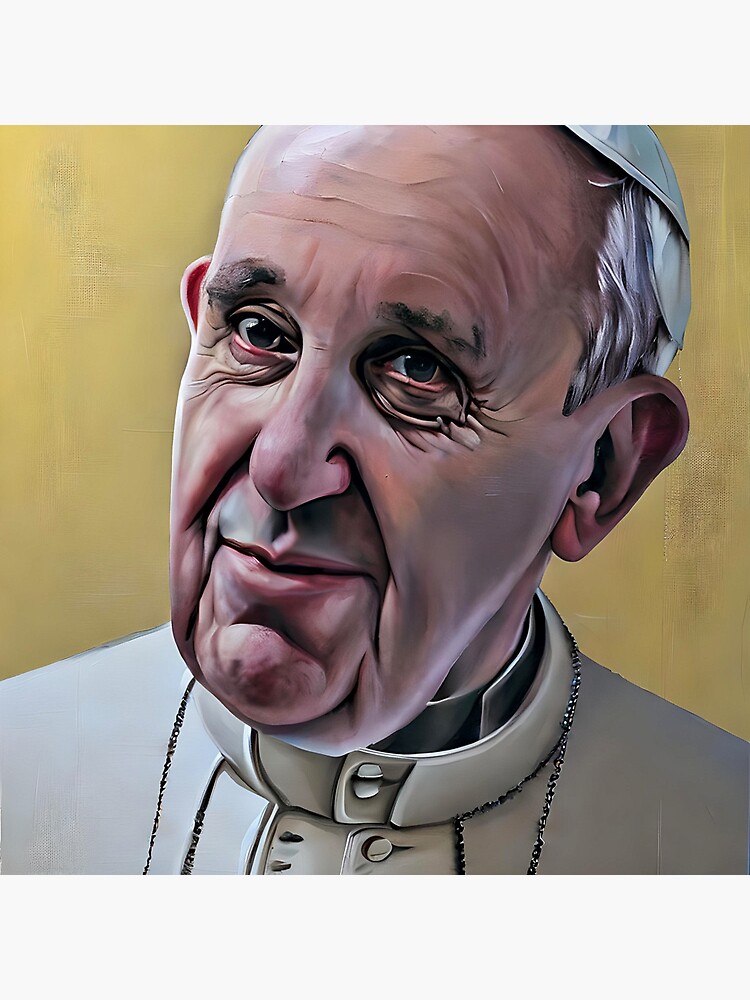 "Face of Pope Francis" Sticker for Sale by bogfl | Redbubble
