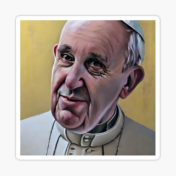 "Face of Pope Francis" Sticker for Sale by bogfl | Redbubble