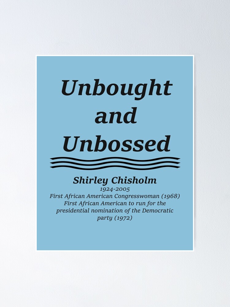 "Unbought and Unbossed" Poster by mmitochondria | Redbubble
