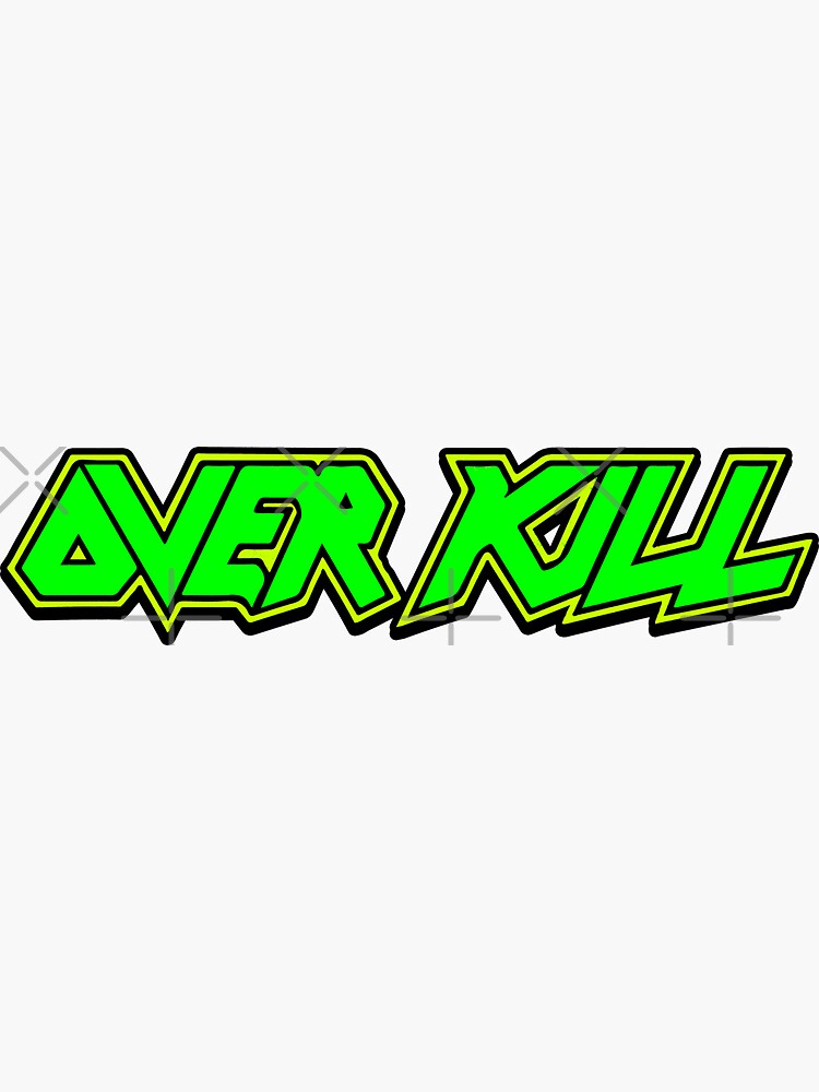 "Overkill Band Logo" Sticker for Sale by CineArtzz | Redbubble