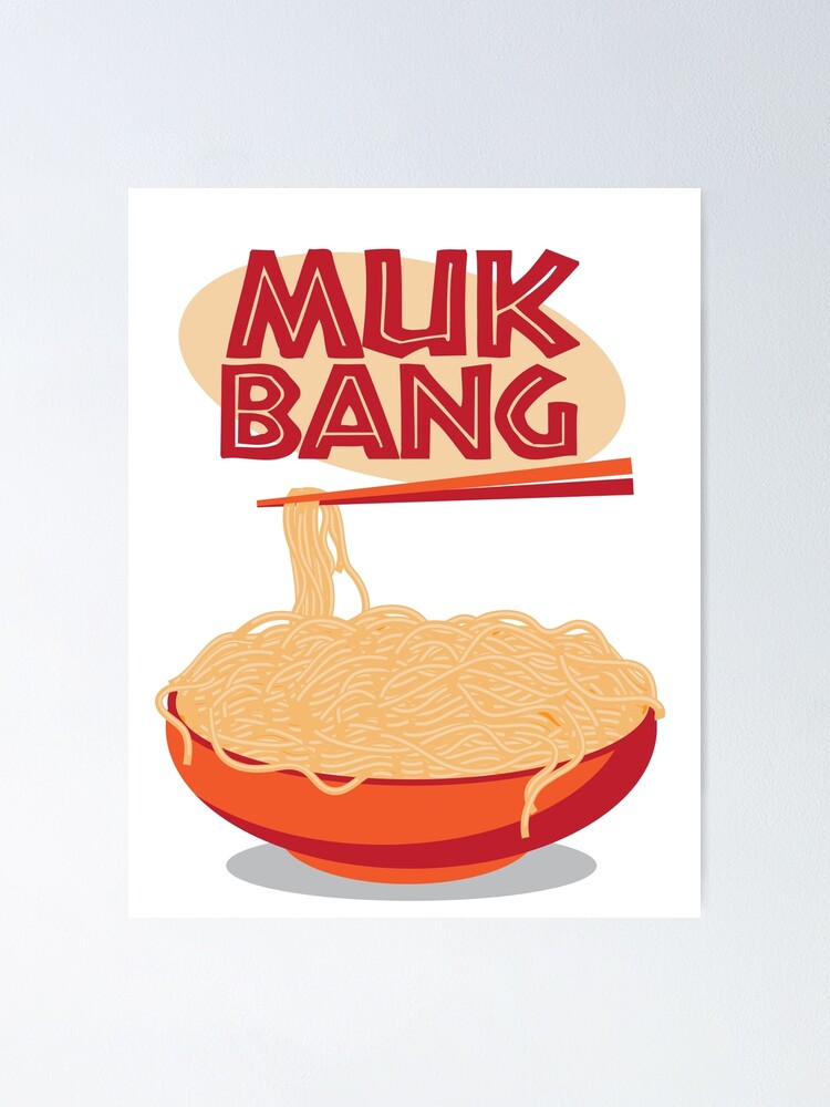 Póster «Ilustración de mukbang, un video en línea de las redes sociales ...