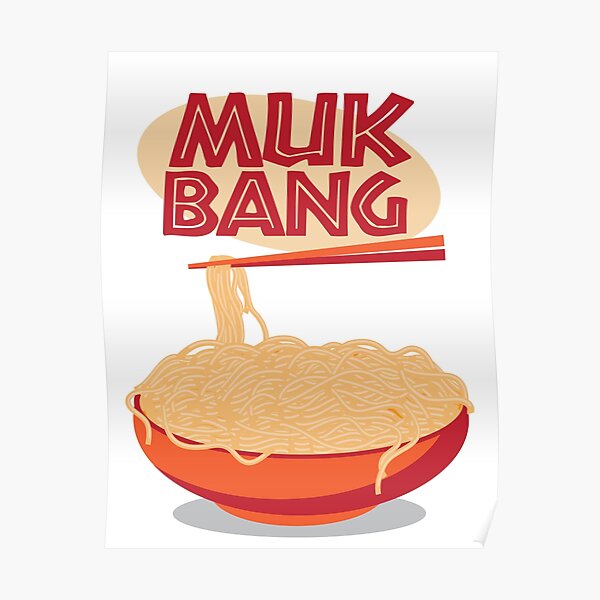 Póster «Ilustración de mukbang, un video en línea de las redes sociales ...