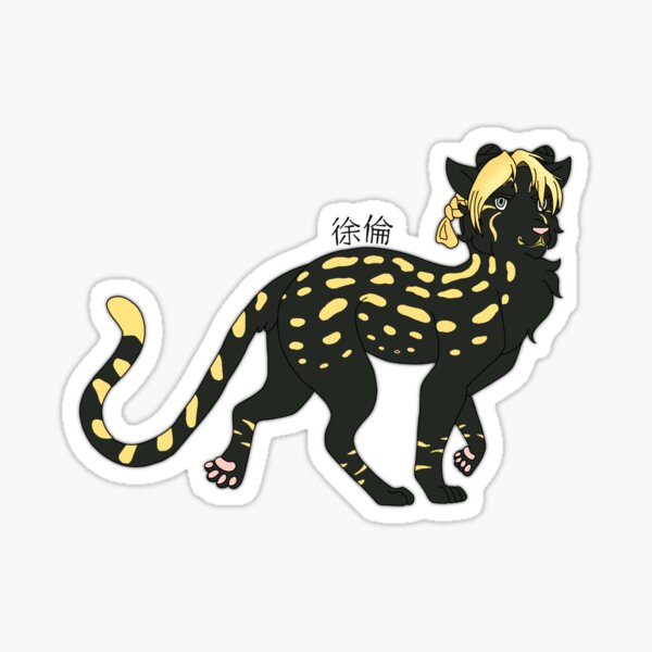 "Jolyne Cujoh Cat" Sticker for Sale by panther-star | Redbubble
