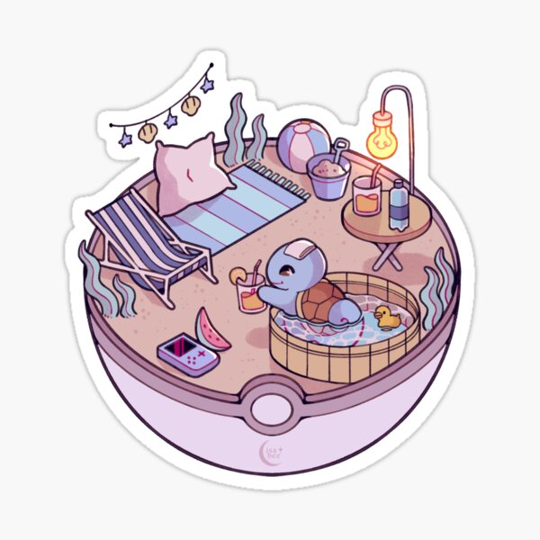 "Water Poke Room" Sticker for Sale by Isa-bee | Redbubble
