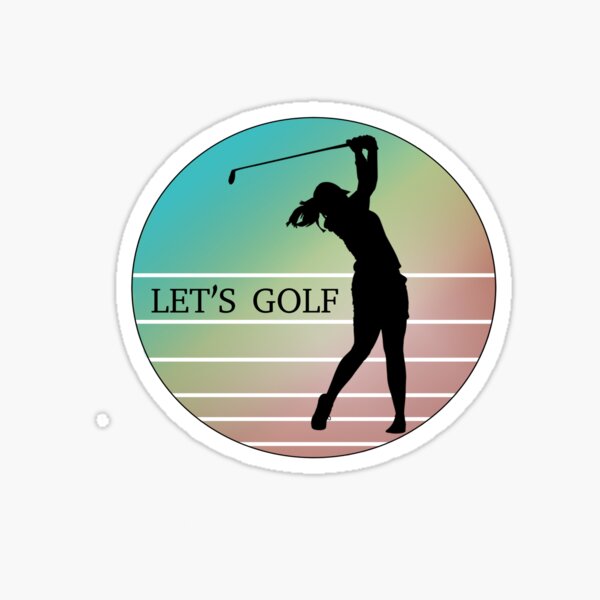 "Woman player golf retro- let's golf" Sticker for Sale by hemp3x ...