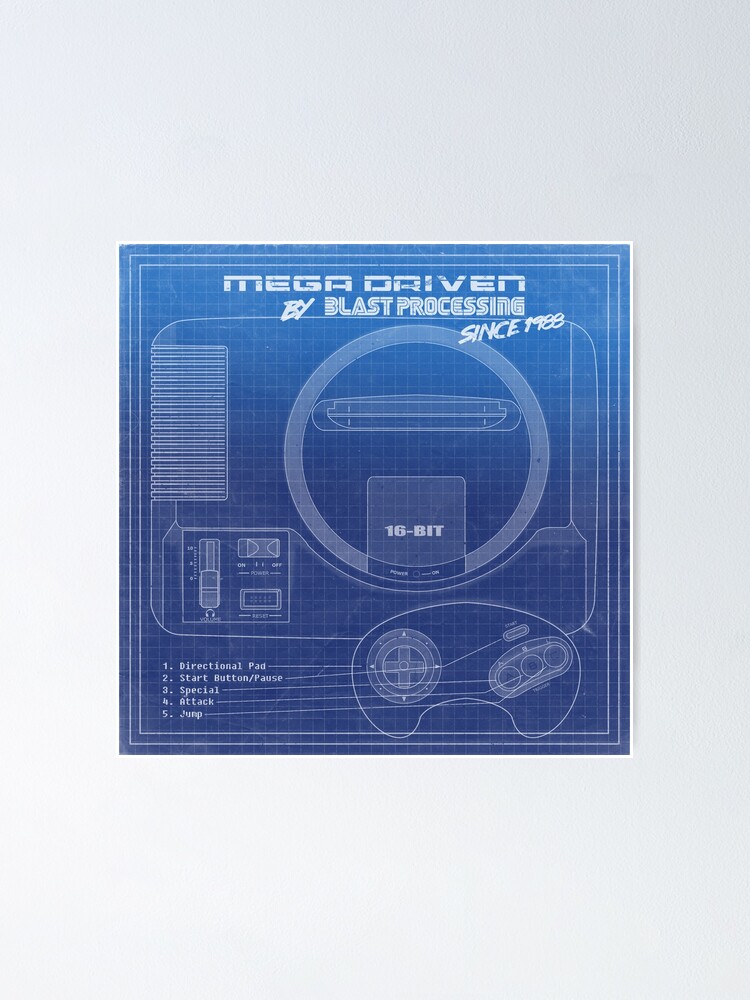 Póster for Sale con la obra «Sega MegaDrive / Genesis - Megadriven by ...