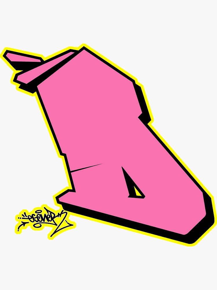 "PINK LETTER D BY ESONE URBAN GRAFFITI STREET STYLE " Sticker for Sale ...