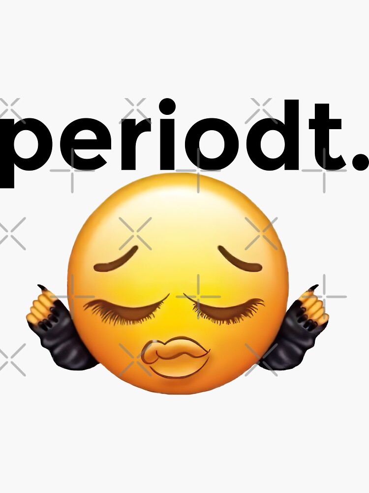 "Periodt." Sticker for Sale by Roni-KH | Redbubble