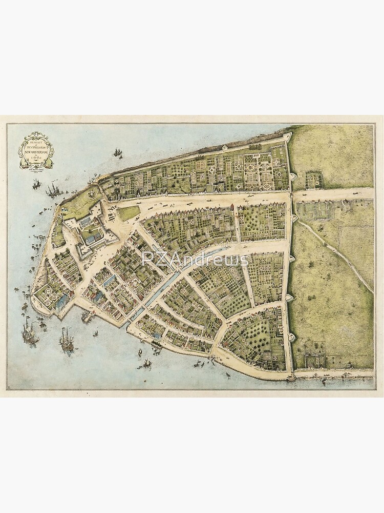"Castello Plan of New Amsterdam (Manhattan)" Art Print for Sale by ...
