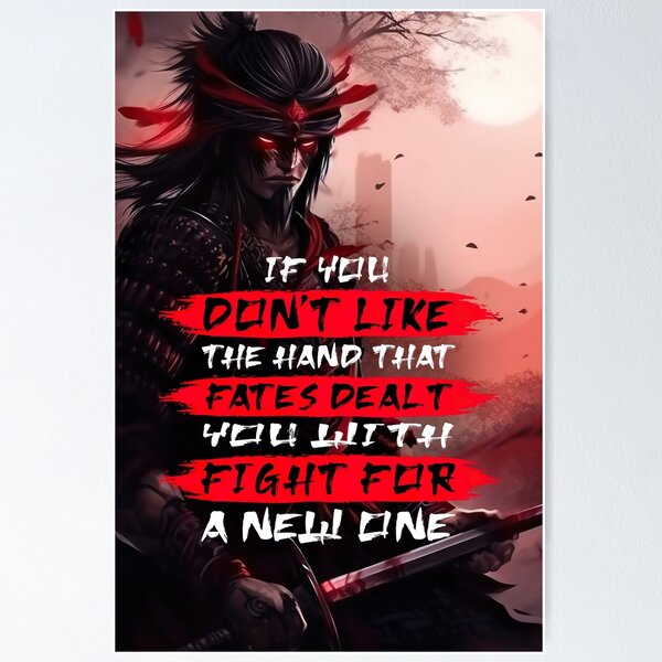 "Samurai Motivation Quotes - Anime Wallpaper" Poster for Sale by ...