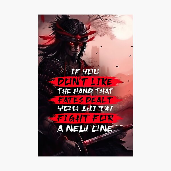 "Samurai Motivation Quotes - Anime Wallpaper" Photographic Print for ...