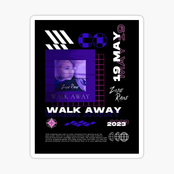"Walk Away Limited Edition Release Merch (Black)" Sticker for Sale by ...