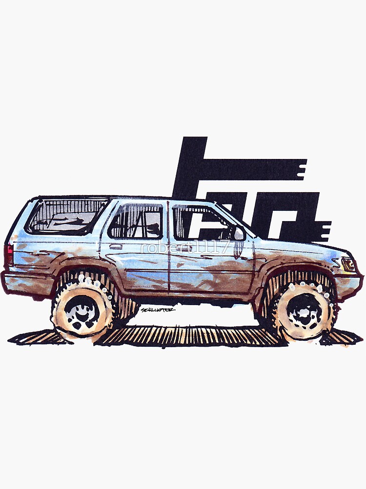 "2nd Gen 4Runner TRD - Blue" Sticker for Sale by robert1117 | Redbubble