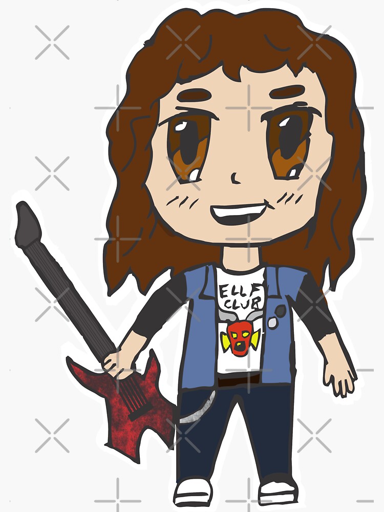 "Eddie " Sticker for Sale by Phases-of-Me | Redbubble