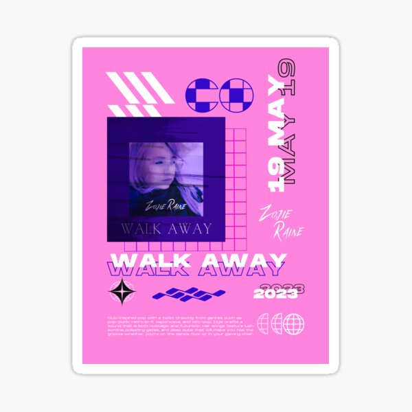 "Walk Away Limited Edition Release Merch (Pink)" Sticker for Sale by ...