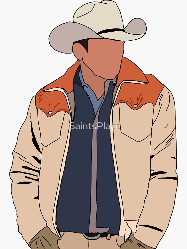 "John Dutton Drawing " Sticker for Sale by SaintsPlace | Redbubble