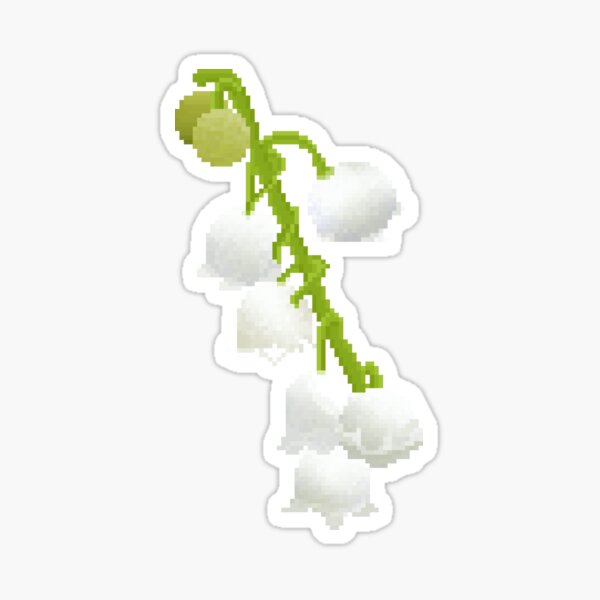 "pixel lily of the valley" Sticker for Sale by autumnalmanac | Redbubble