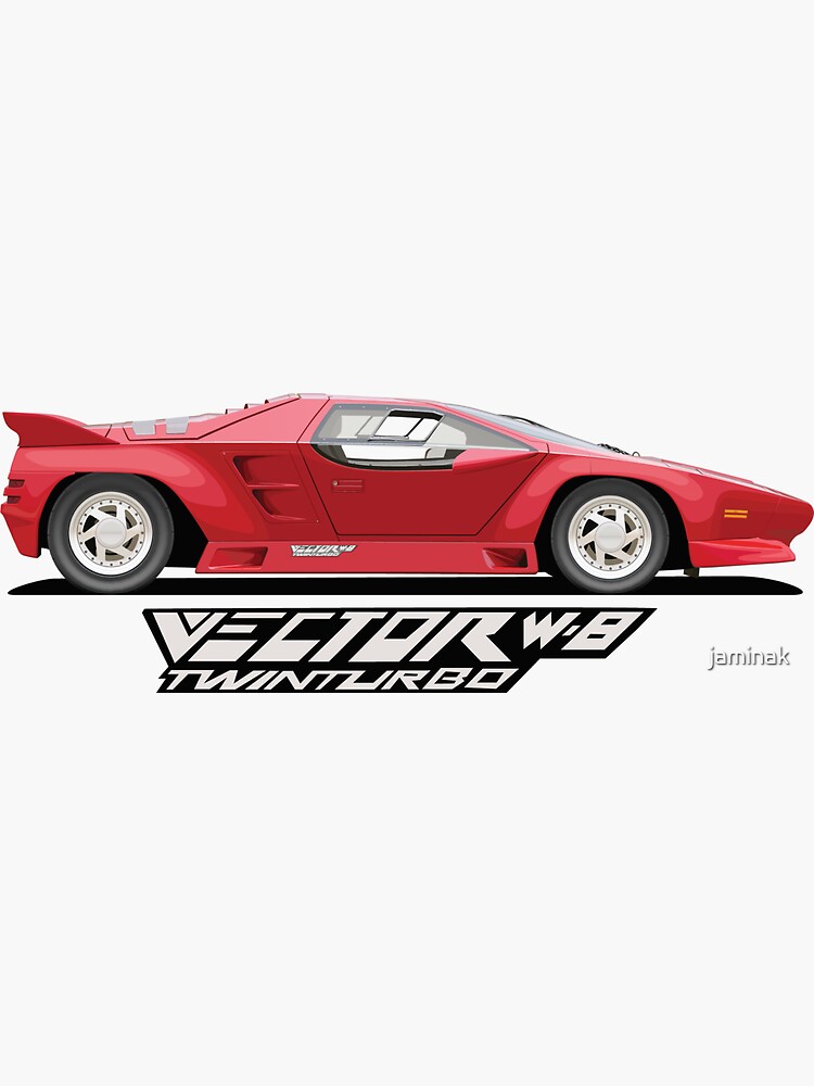 "Vektor W8 Twin Turbo" Sticker von jaminak | Redbubble
