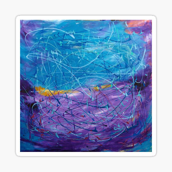 "Purple/Blue Abstract" Sticker for Sale by artbydanielle | Redbubble