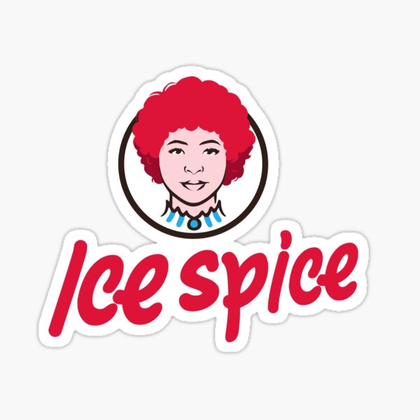 "Ice Spice in Wendy's logo" Sticker for Sale by moospice | Redbubble