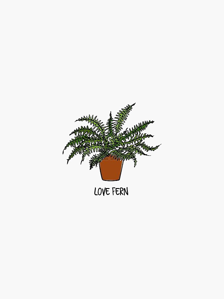 "Love Fern" Sticker for Sale by Madi Groesser | Redbubble