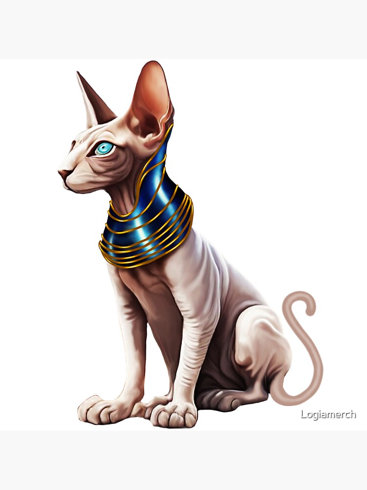 Sphynx Cat With The Pyramids Of Giza Canva Canvas Art Print