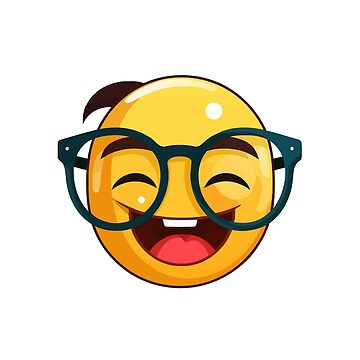 "Goofy Ahh Smiles, nerd face emoji" Sticker for Sale by Artwyz | Redbubble