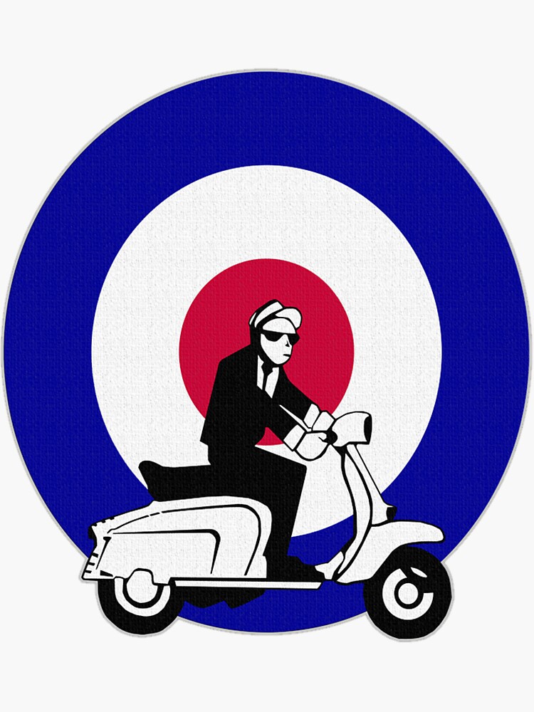 "mod scooter " Sticker for Sale by DeangeloHerman | Redbubble