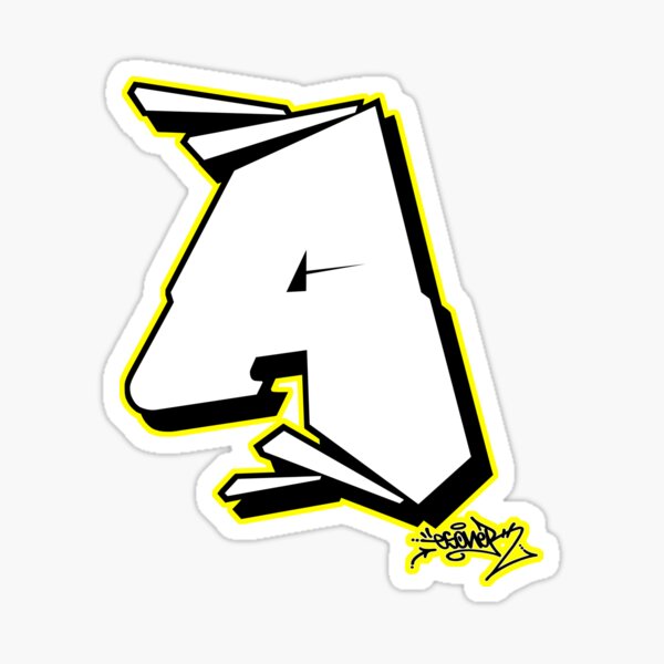 "LETTER A BY ESONE URBAN GRAFFITI STREET STYLE " Sticker for Sale by ...