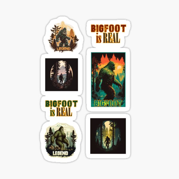 "Bigfoot Sticker Pack Seven Sasquatch Stickers Funny Weird Gift ...