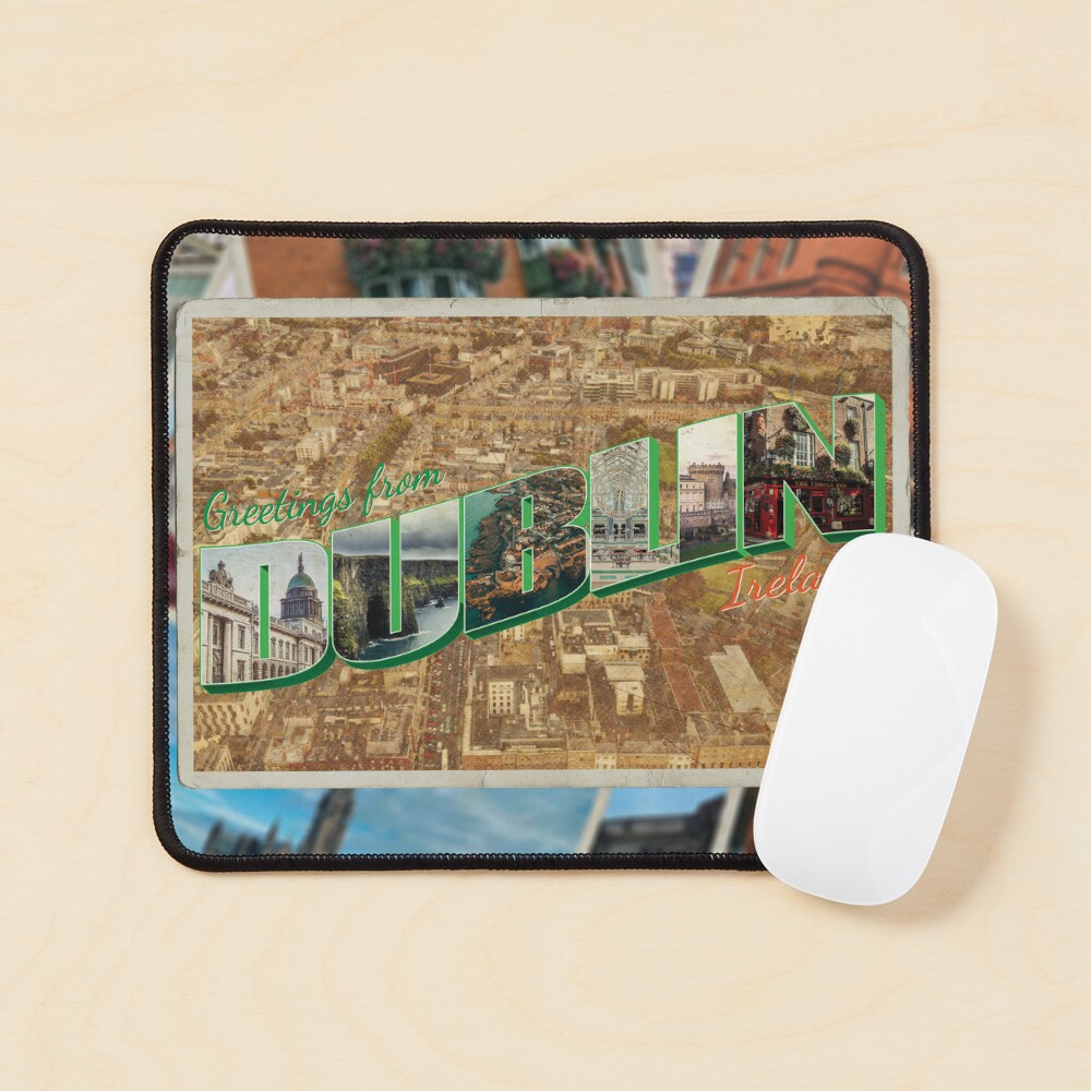 "Greetings from Dublin in Ireland vintage style retro souvenir" Sticker ...