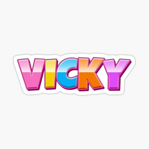 "Craft Vicky Name Label" Sticker for Sale by NafilNafiz | Redbubble