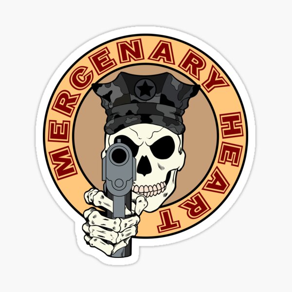 "Mercenary Heart Design" Sticker for Sale by TigersEyeStudio | Redbubble