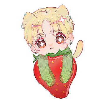 "Strawberry Cat Ricky ZB1 Chibi" Sticker for Sale by nchankk1004 ...