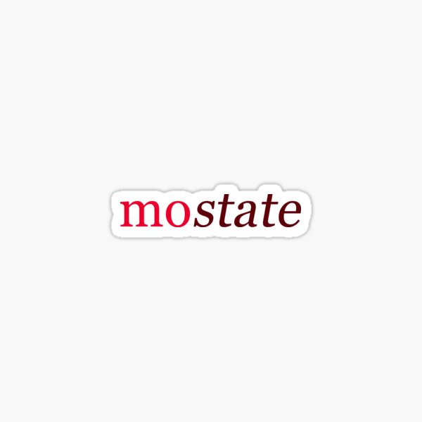 "mo state - maroon + red" Sticker by tang037 | Redbubble