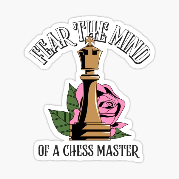 "Fear the Mind of a Chess Master - Pawn With Roses" Sticker for Sale by ...