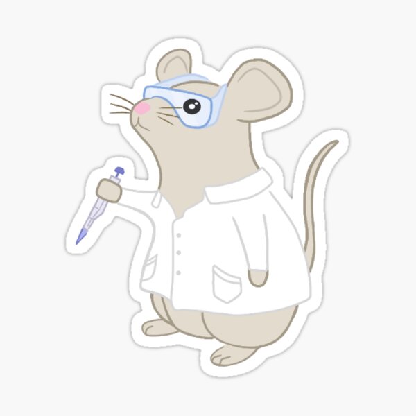 "Lab Rat (white coat)" Sticker for Sale by sneebudle | Redbubble
