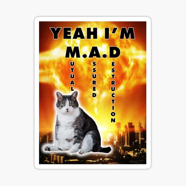 "MAD" Sticker for Sale by Jack Bloom | Redbubble