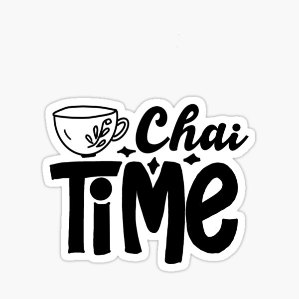 " Chai Time " Sticker for Sale by creativepod | Redbubble