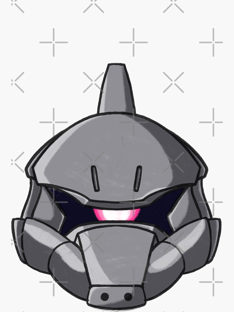 "Grunty Gelgoog" Sticker for Sale by noeldrawsstuff | Redbubble