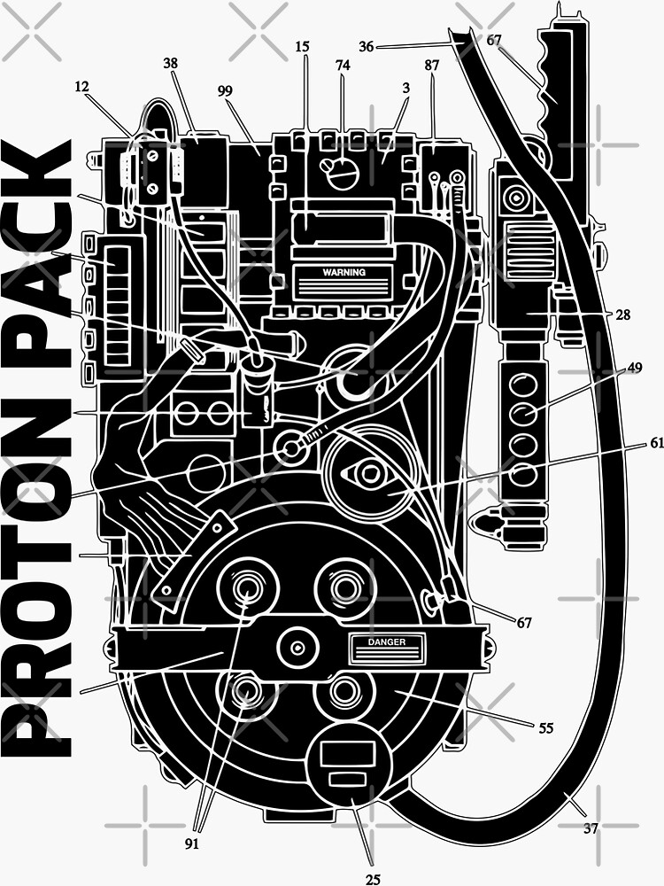 "Proton Pack" Sticker for Sale by CreativeSpero | Redbubble