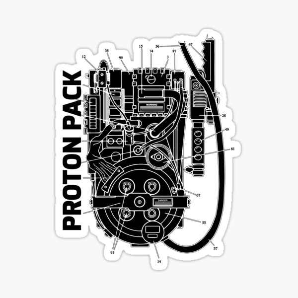 "Proton Pack" Sticker for Sale by CreativeSpero | Redbubble