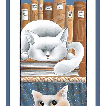 "Book-Loving Cats: Bookplate Sticker for cat lovers" Sticker for Sale ...