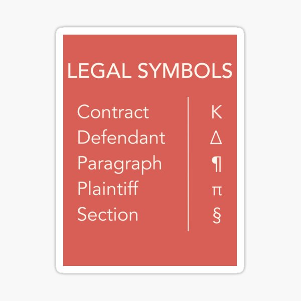 "Legal Symbols- Legal Field Art" Sticker for Sale by MagicMe-JD | Redbubble