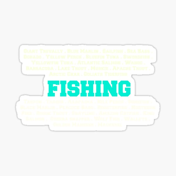 "Fishing Bucket List" Sticker for Sale by oceanus183 | Redbubble